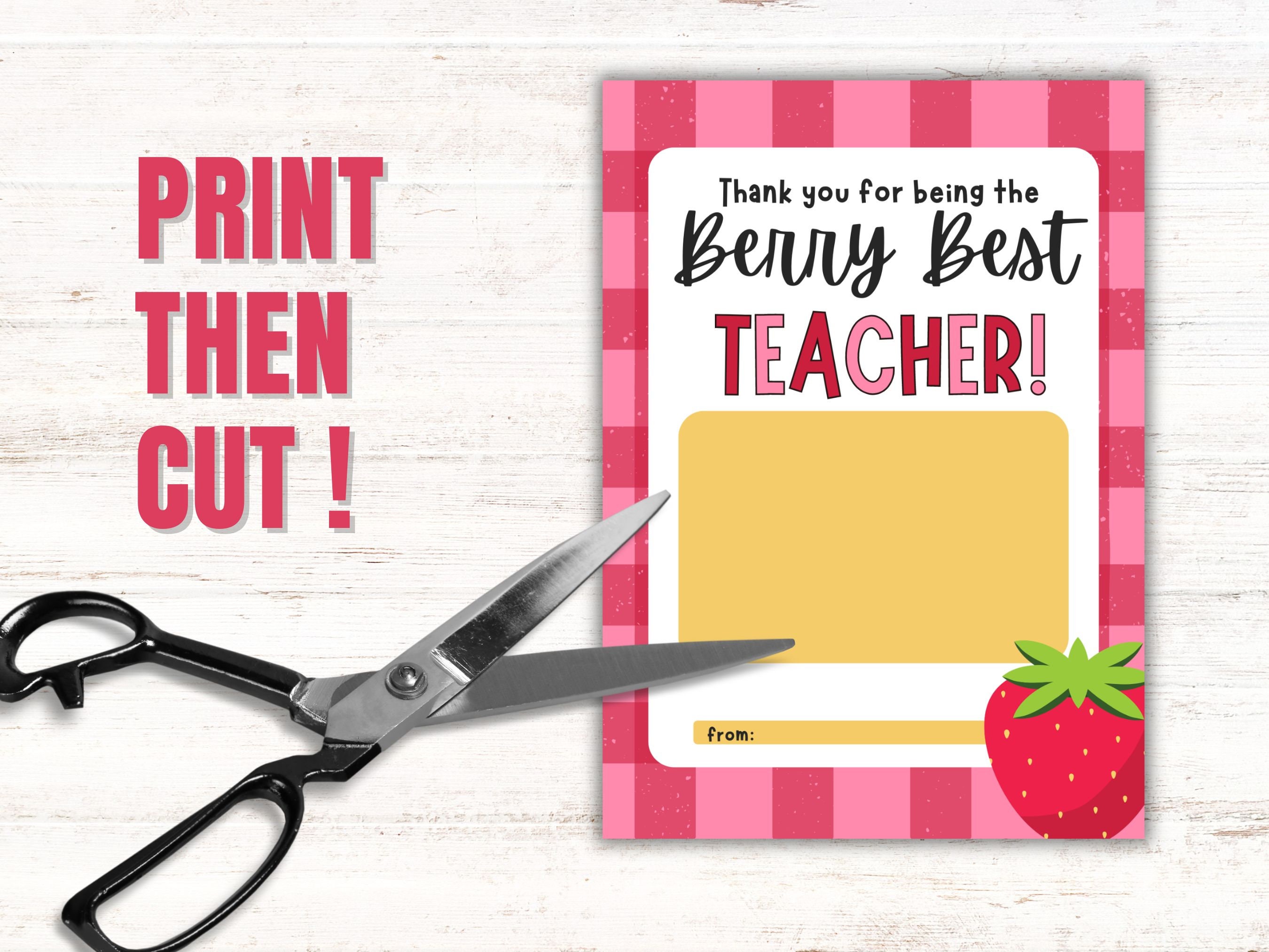 Berry Best Teacher Appreciation Gift Card Holder Primary Teacher ...