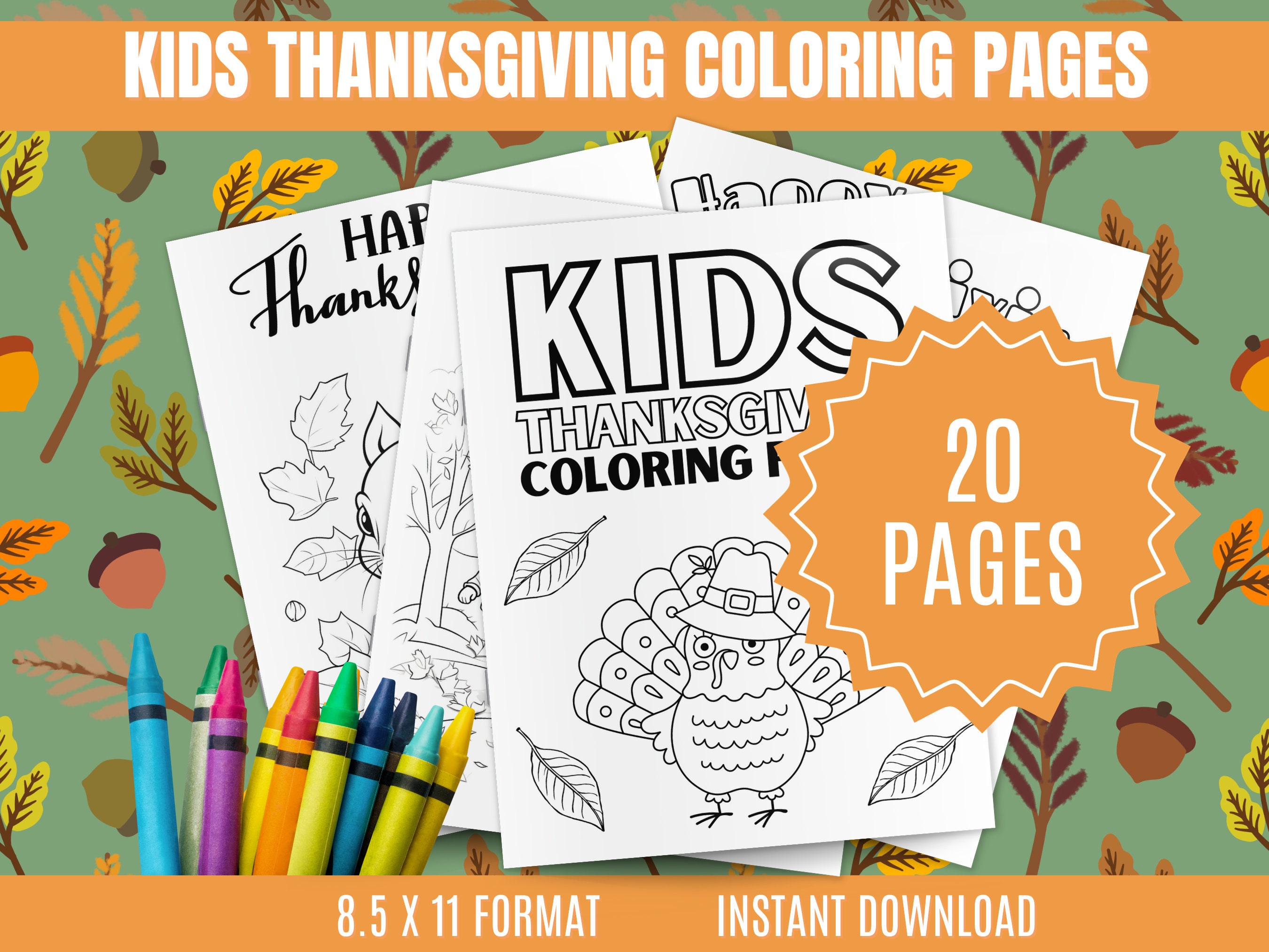 Thanksgiving Coloring Pages for Kids, Thanksgiving Activity, Fall ...