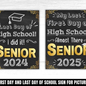 First Day of Senior Year Sign Printable First Day of 12th Grade Sign ...