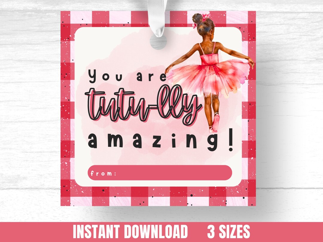 Dance Teacher Gift Tag, Dance Teacher Appreciation Tag, Ballerina Gift ...