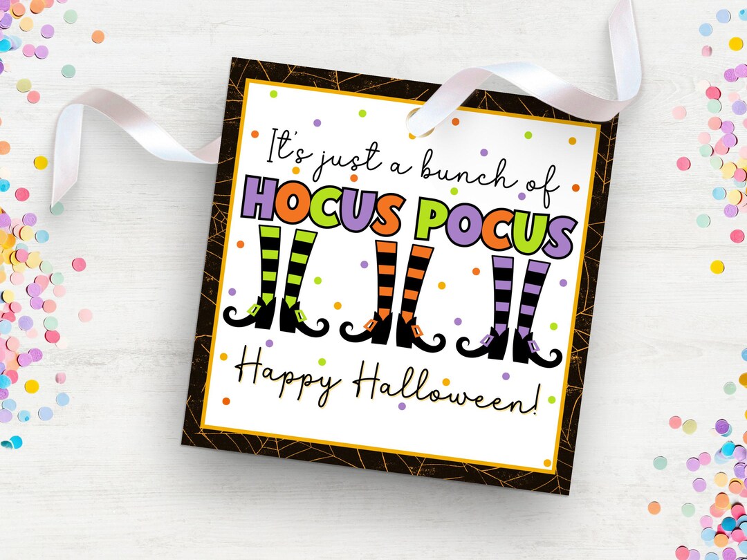 Hocus Pocus Employee Halloween Tag Printable Teacher Appreciation Candy ...