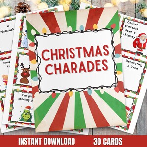 Christmas Family Game Charades, Christmas Family Fun, Christmas Games ...