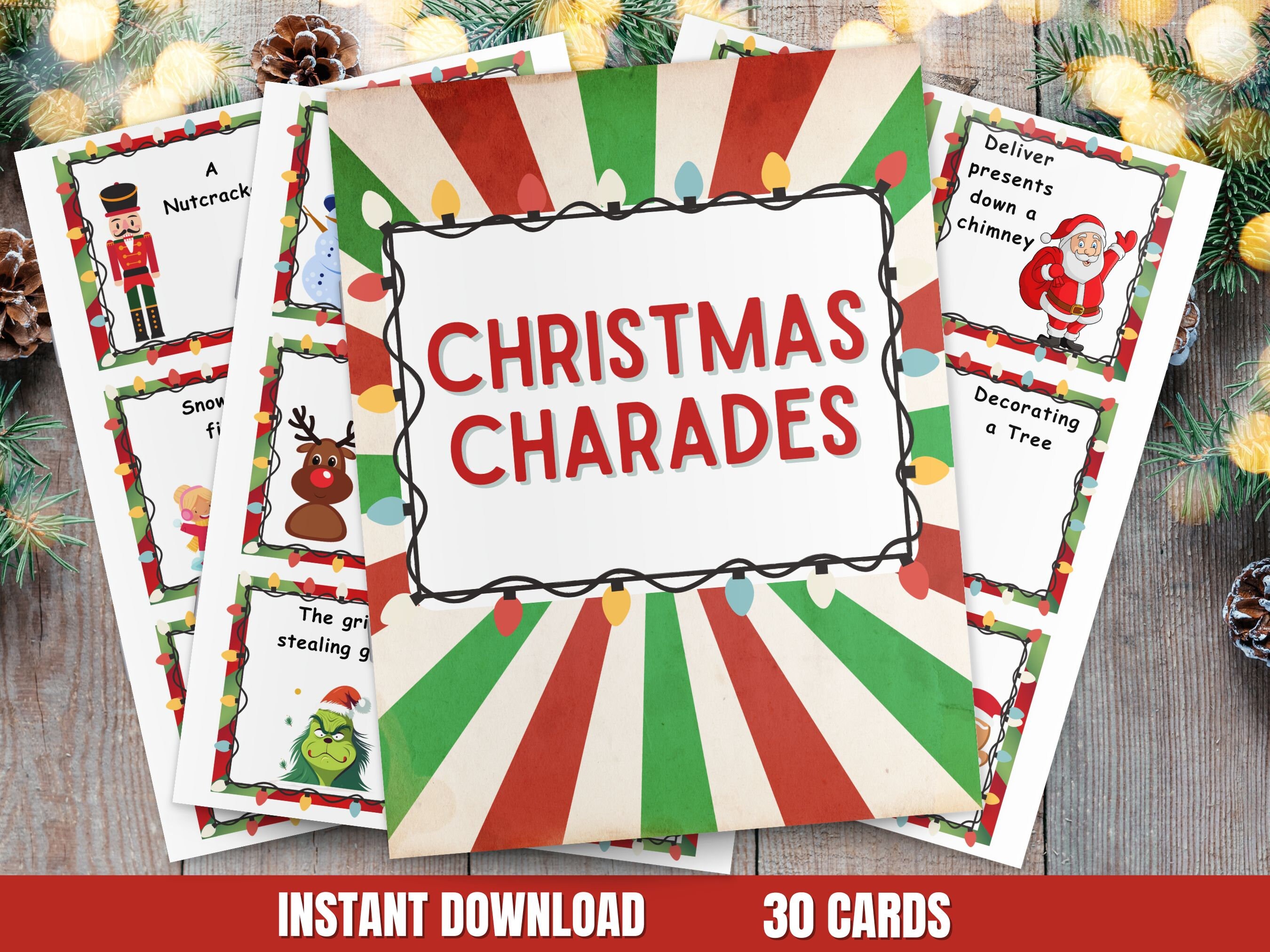 Christmas Family Game Charades, Christmas Family Fun, Christmas Games ...