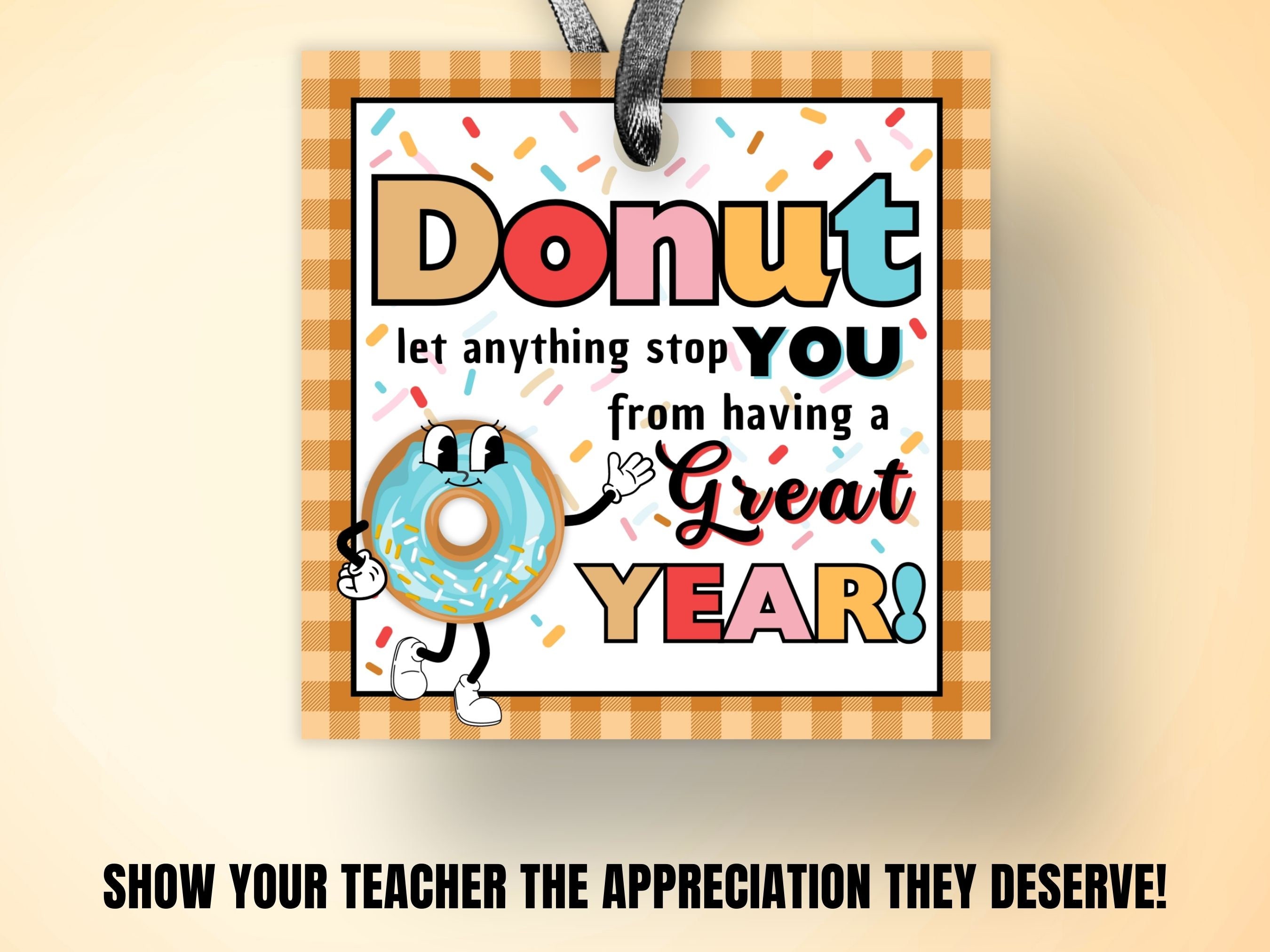 Back to School Donut Tag Printable 1st Day of School Tag Back to School ...