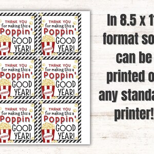 End of the Year Popcorn Tag Teacher Appreciation Tag End of Year Last ...