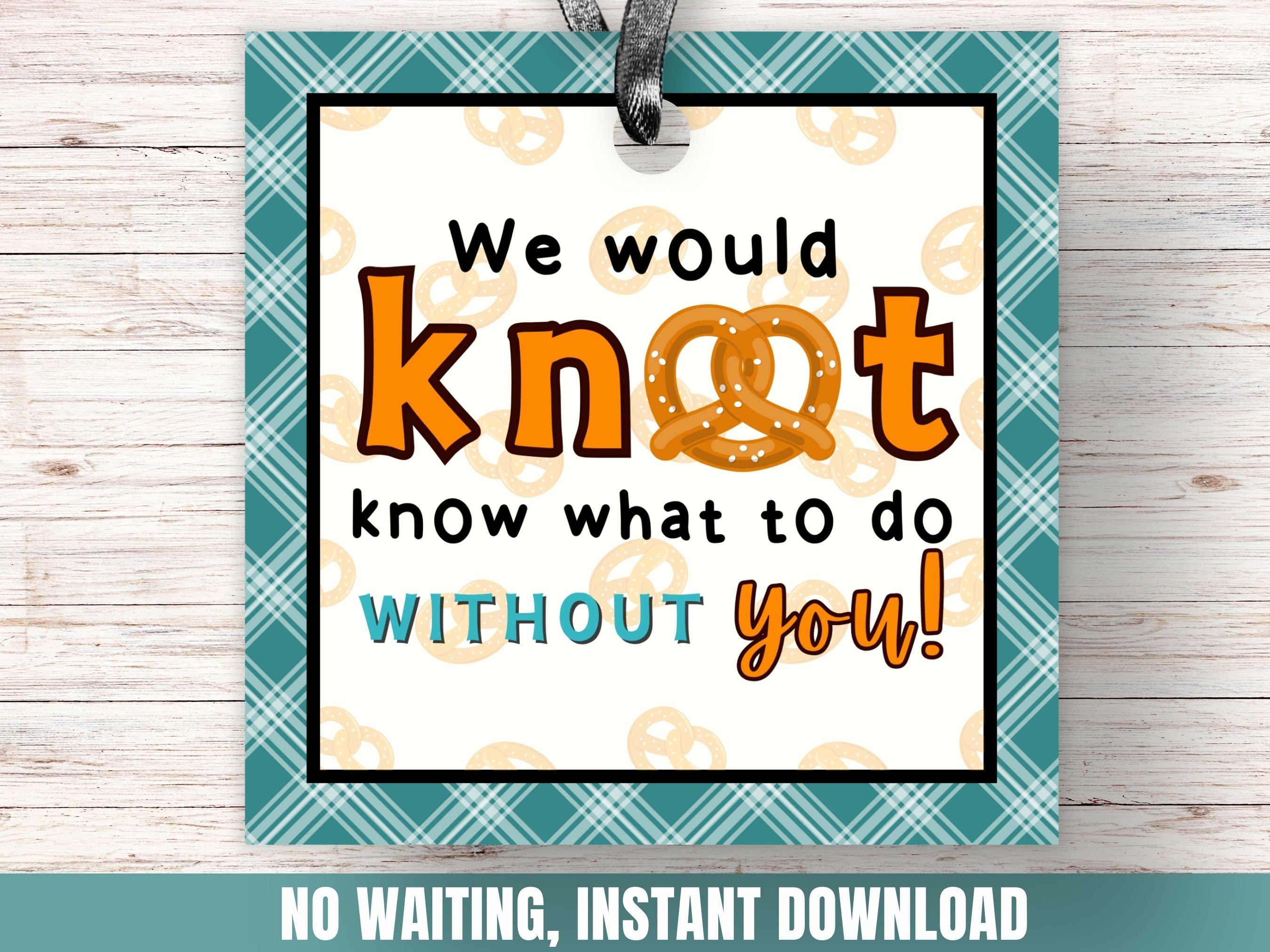 Pretzel Gift Tag Employee Appreciation Tags Teacher Pretzel ...