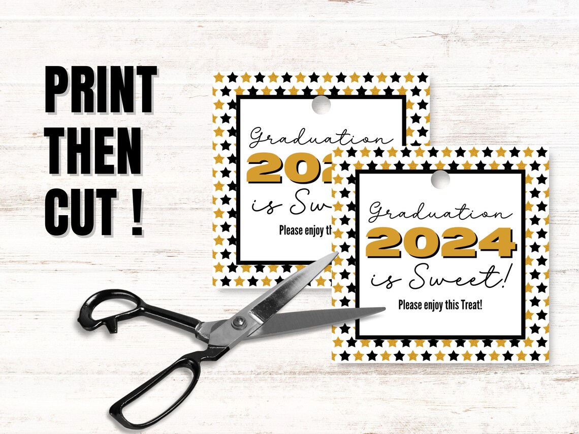 2024 Graduation Favor Printable Favor Tags Class 2024 Tags Grad Party ...