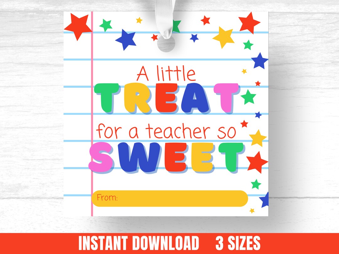 Teacher Appreciation Gift Tags Printable Teacher Thank You Cookie Tag ...