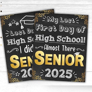 First Day of Senior Year Sign Printable First Day of 12th Grade Sign ...