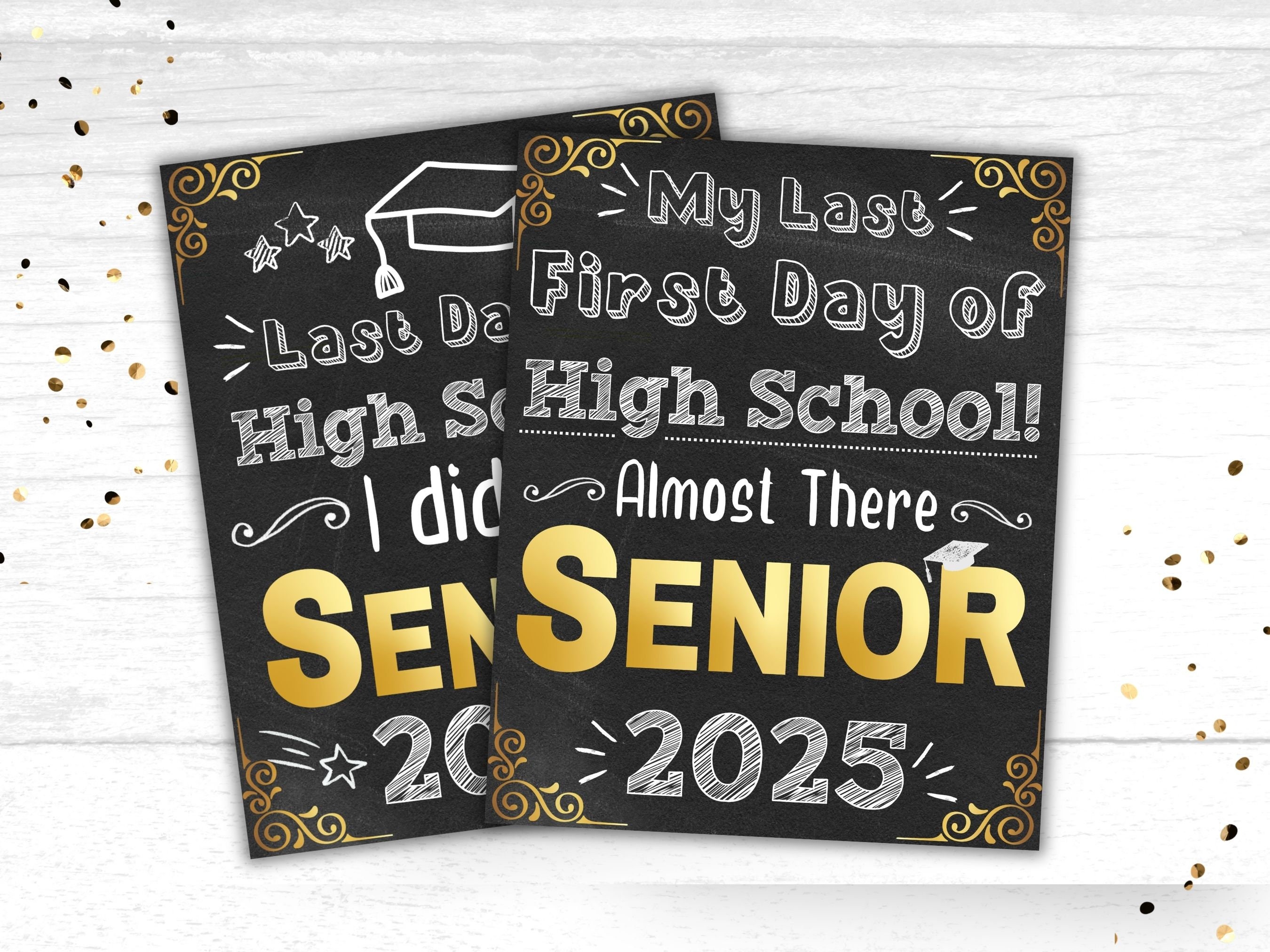 First Day of Senior Year Sign Printable First Day of 12th Grade Sign ...