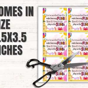 Teacher Appreciation End of Year Teacher Gift Tag Beach Towel Gift Tag ...