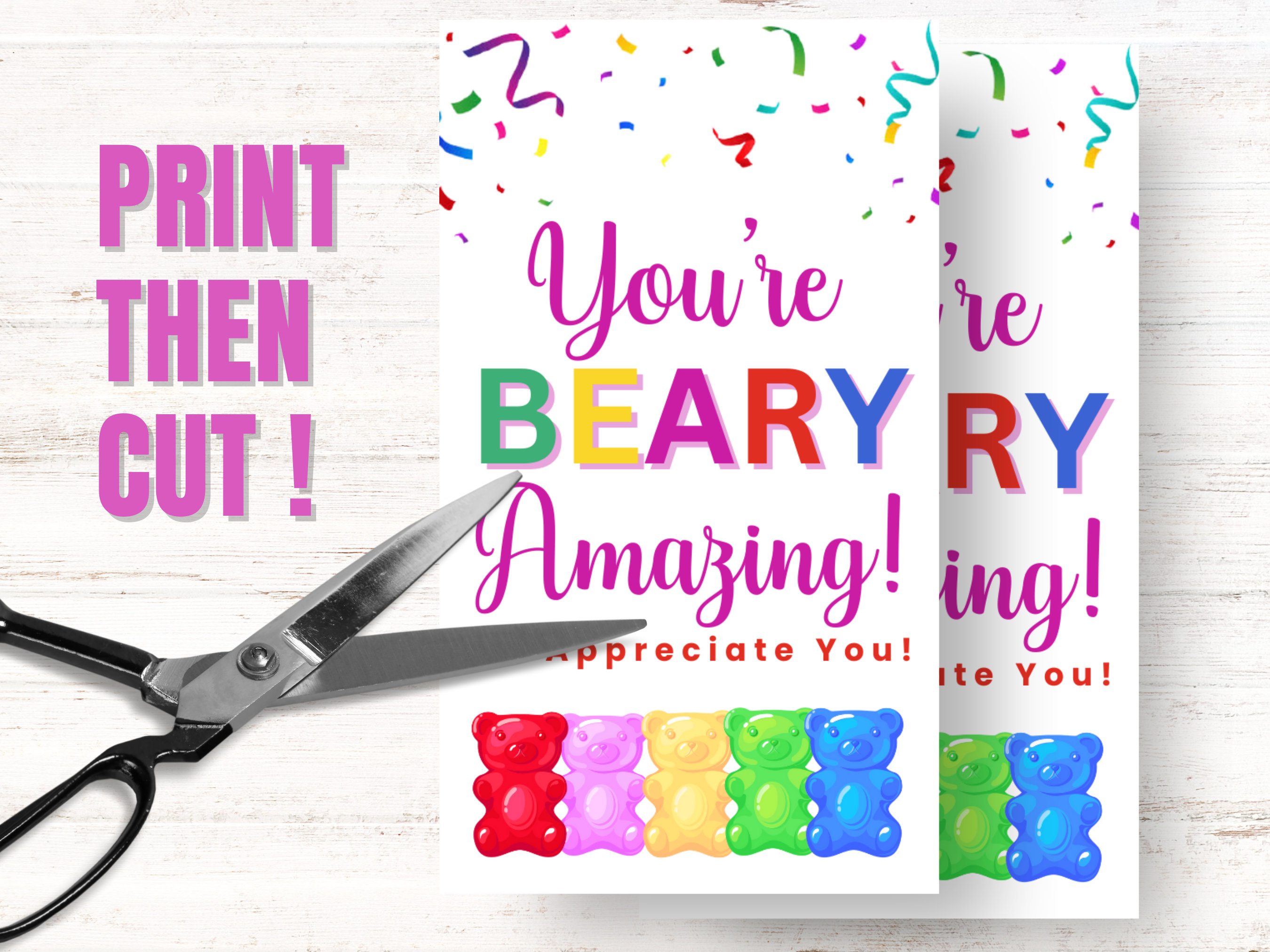 Gummy Bear Appreciation Candy Gift Tag Gift Tag for Employee ...