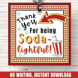 Soda Gift Tag Teacher Appreciation Tags Staff Appreciation Soda ...