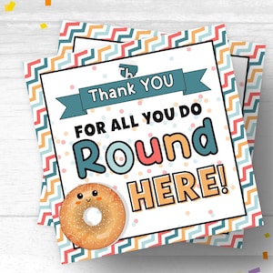 Employee Bagels Appreciation Employee Appreciation Teacher Bagel ...