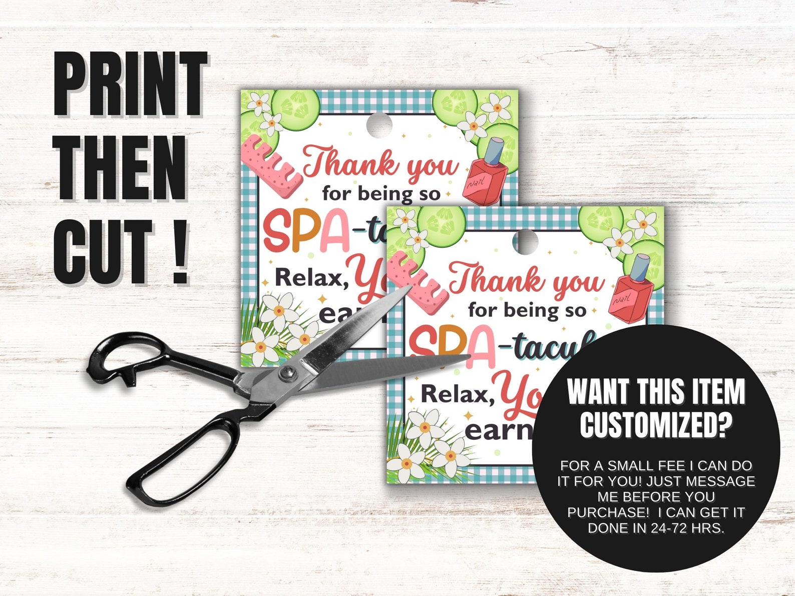 Spa Appreciation Gift Tags Spa -tacular Gift Tags for Teacher Nail ...