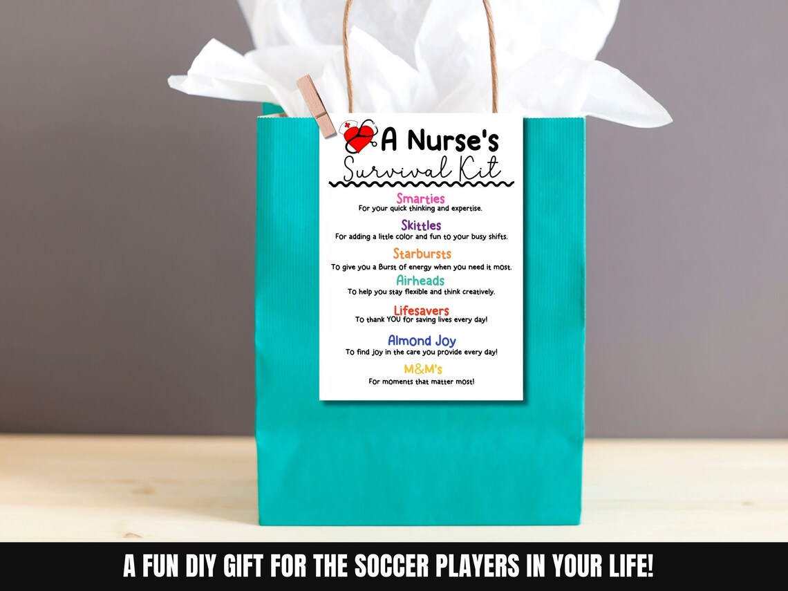 Nurse Survival Kit Gift Tags Printable Nurse Appreciation Gift Tags ...