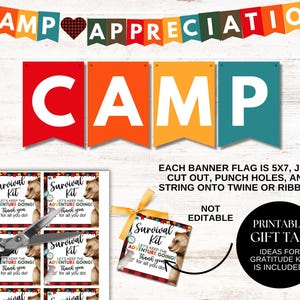 Camping Teacher Appreciation Week Bundle Theme Ideas Editable Teacher ...
