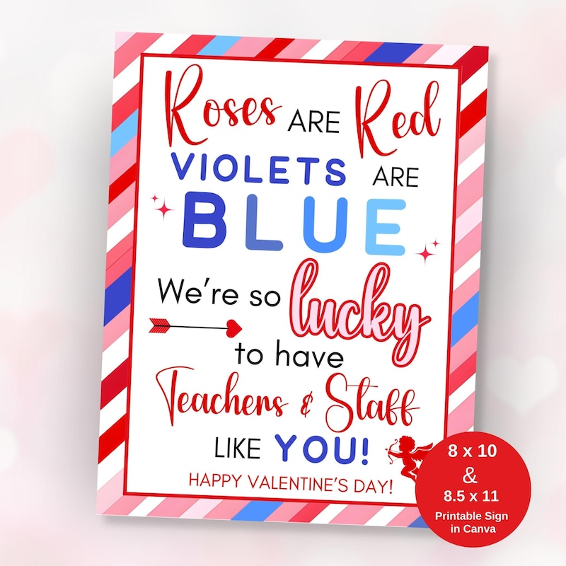 Teacher Valentine Card - Etsy