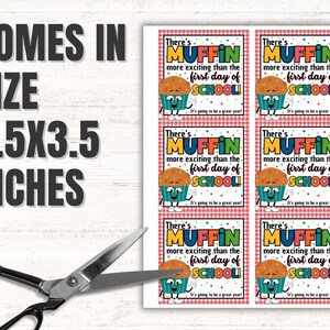 First Day of School Gift Tags for Students Snack Tag Classroom Back to ...