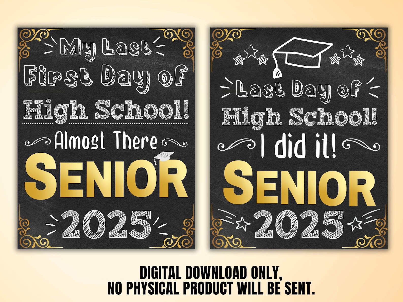 First Day of Senior Year Sign Printable First Day of 12th Grade Sign ...