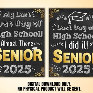 First Day of Senior Year Sign Printable First Day of 12th Grade Sign ...