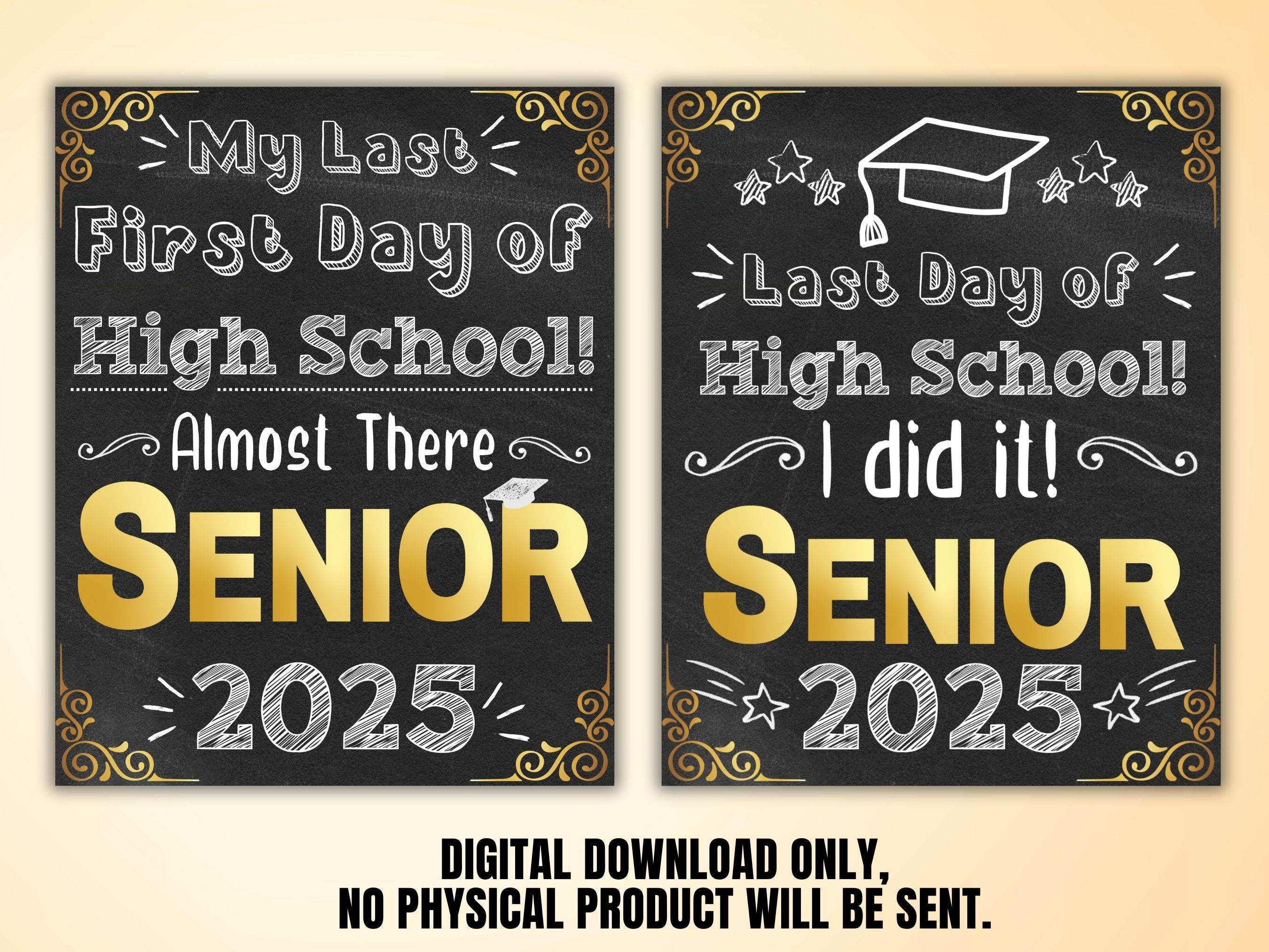 First Day of Senior Year Sign Printable First Day of 12th Grade Sign ...