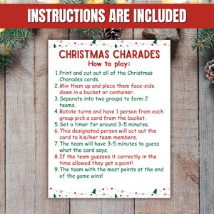 Christmas Family Game Charades, Christmas Family Fun, Christmas Games ...