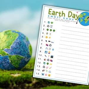 Earth Day Emoji Games Printable Fun Classroom Earth Day Activity for ...