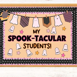 Printable Halloween Bulletin Board Printable Class Decoration Halloween ...