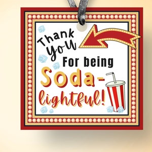 Soda Gift Tag Teacher Appreciation Tags Staff Appreciation Soda ...