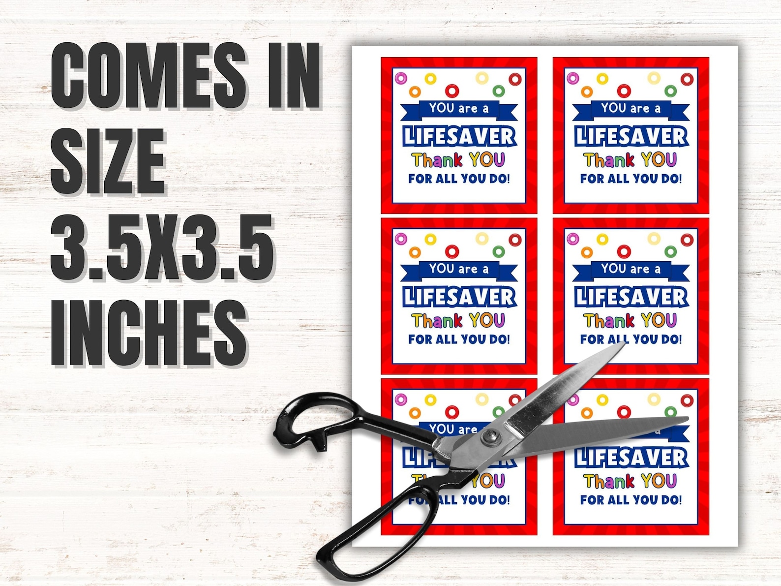 Lifesaver Teacher Appreciation Tag Printable Candy Employee ...