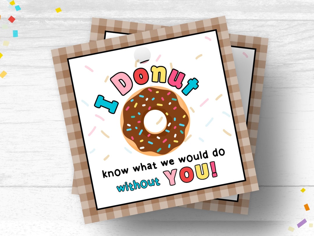 Donut Appreciation Tags Donut Printable Employee Appreciation Tags ...