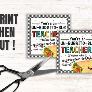Taco Teacher Appreciation Tag Tacobout Tag Teacher Thanks Appreciation ...