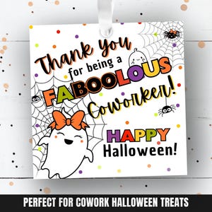 Coworker Halloween Tag Employee Appreciation Halloween Coworker Treat ...