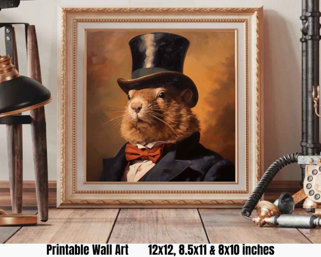 Groundhog Day Wall Art Printable, Groundhog Decor for Groundhog Day ...