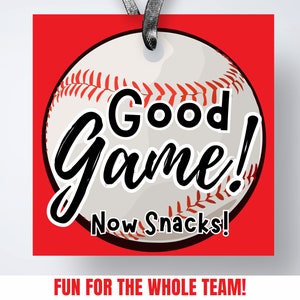 Baseball Game Day Treat Tag Baseball Kids Sports Tag Baseball Team ...