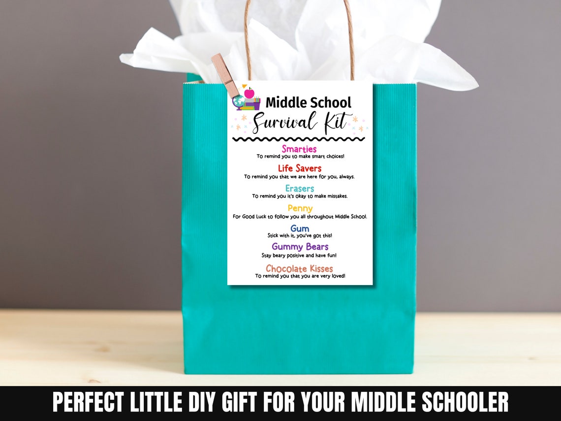 Middle School Survival Gift Tags Printable First Day of High School ...
