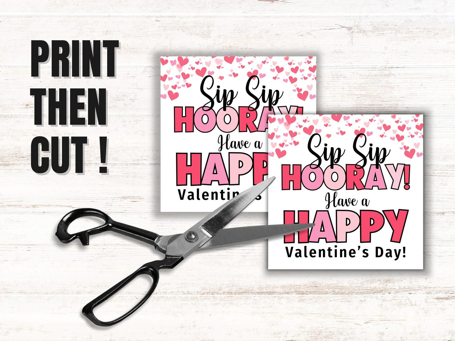 Valentine Sip Sip Hooray Valentines Cup Tag Teacher Appreciation ...