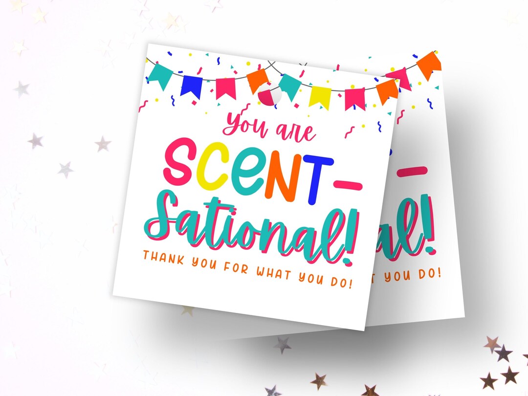 Scent-sational Candle Tag Teacher Appreciation Tag Candle Gift Tag ...