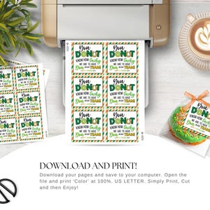 St. Patrick's Day Tag Team Appreciate Printable Donut Tags Employee ...