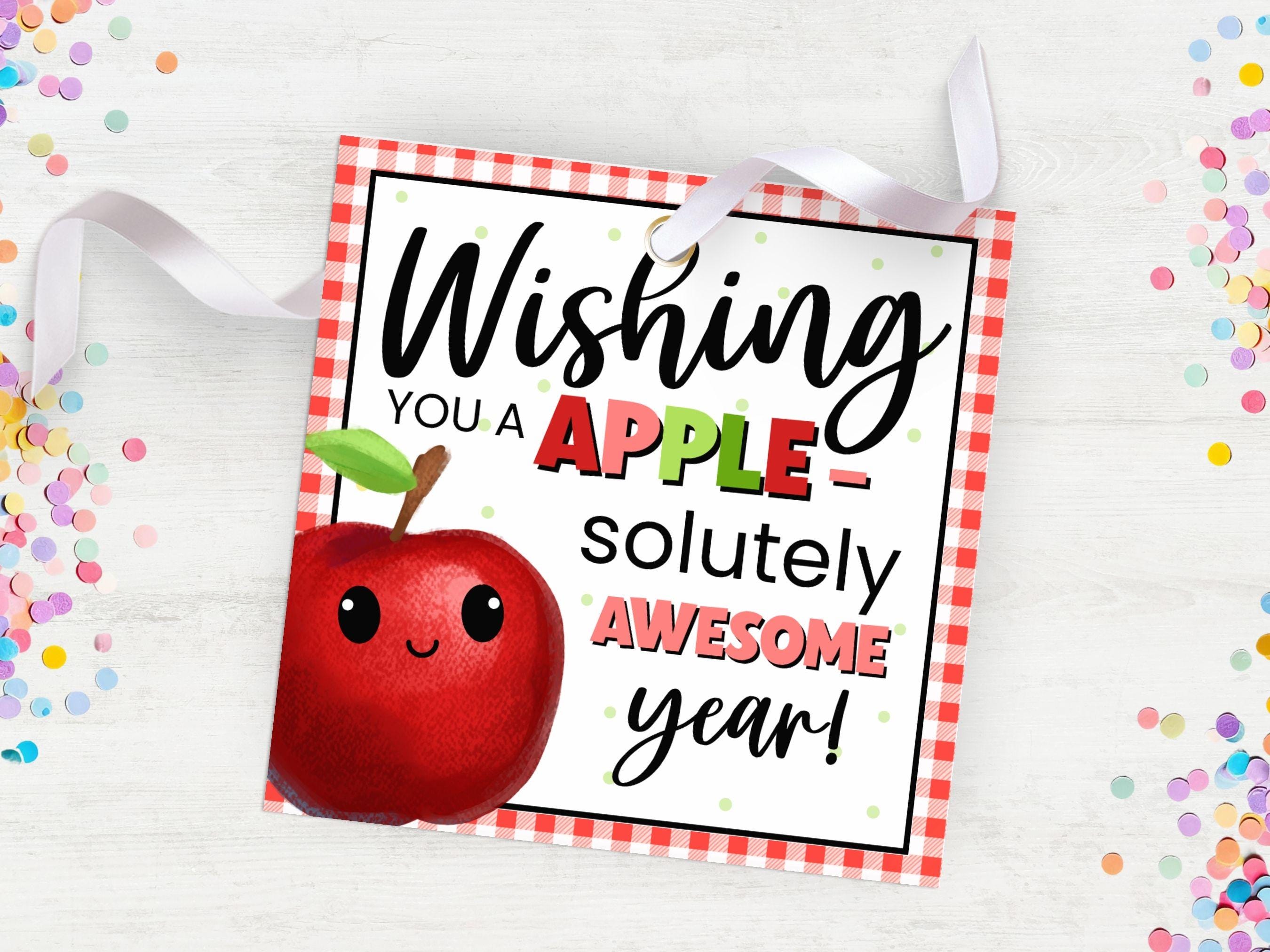 Apple Back to School Teacher Appreciation Tag Printable Student Back to ...