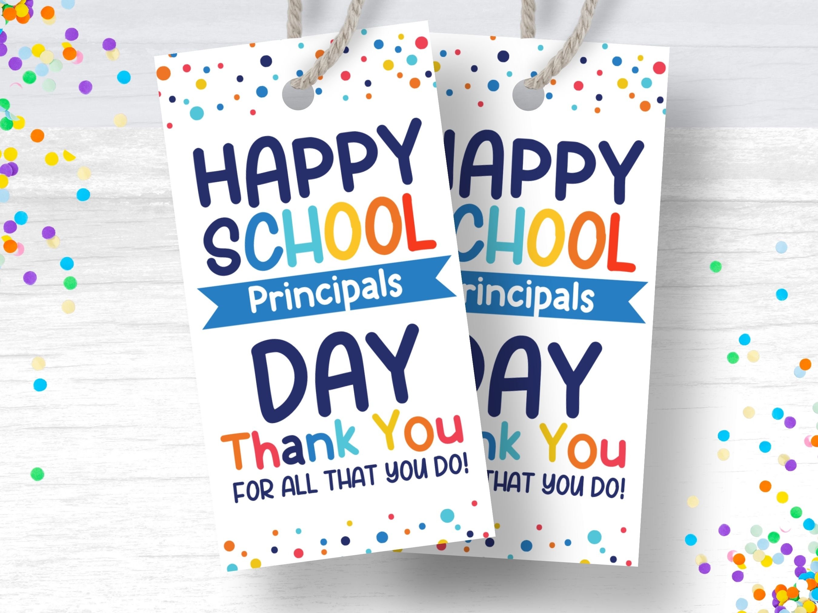 School Principals Day Gift Tag Printable Principal Thank You Tag ...