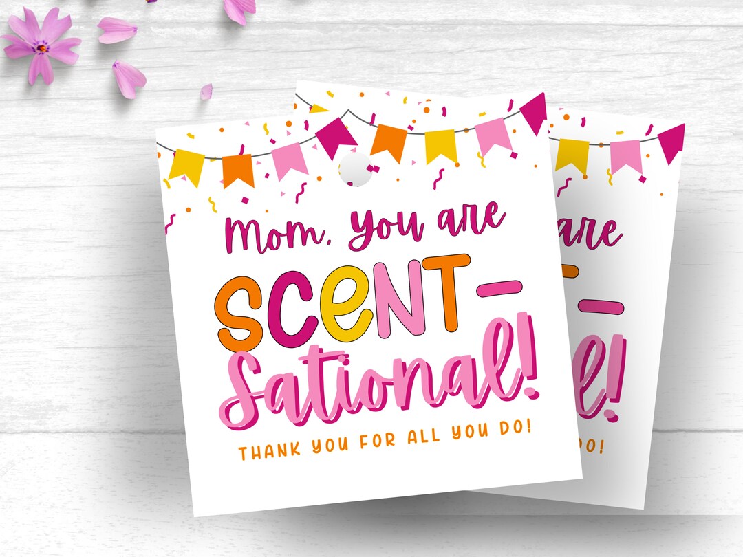 Mother's Day Candle Gift Tag Printable Mothers Day Gift Tag for Candle ...