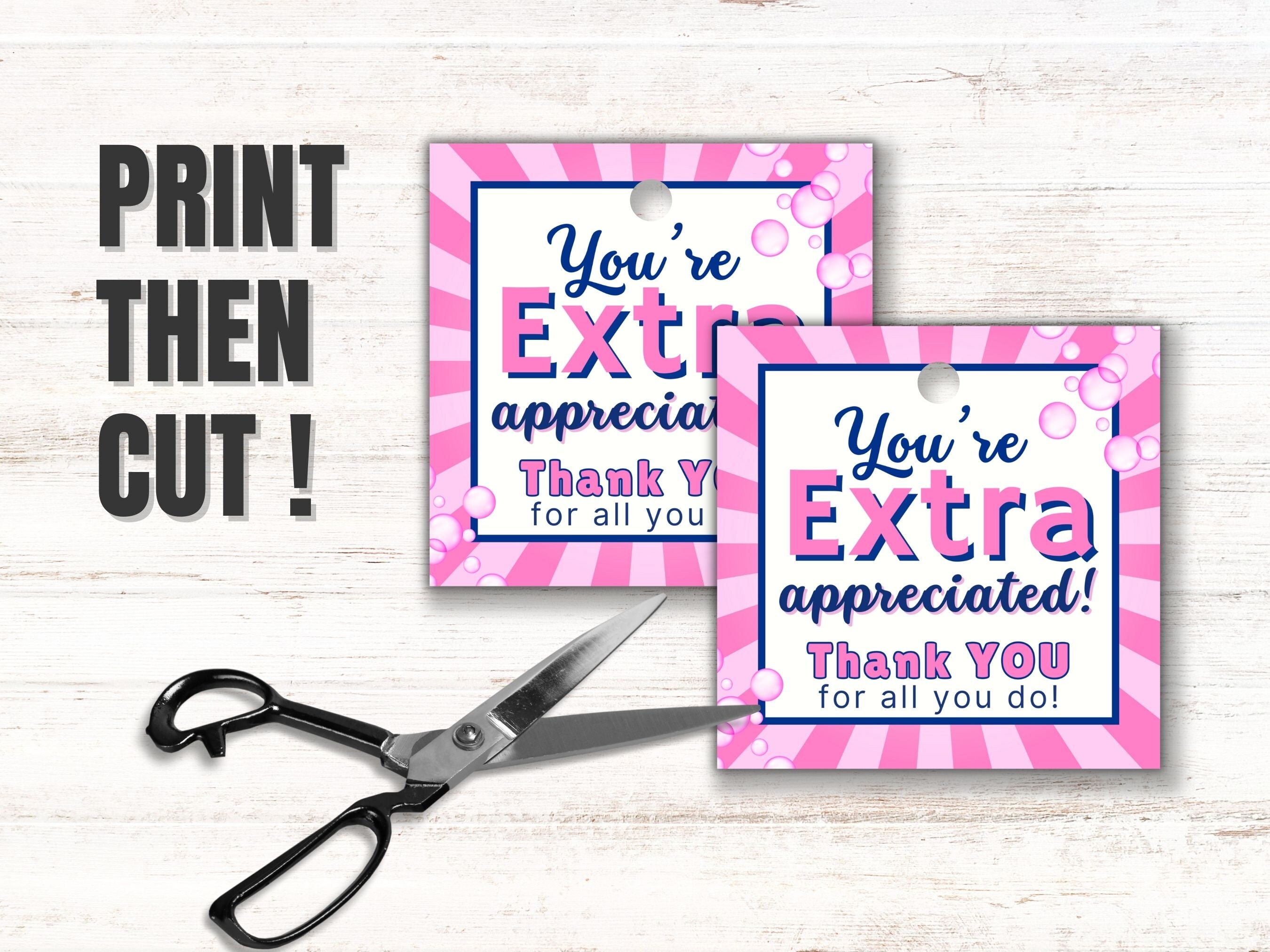 Gum Teacher Appreciation Tags Gum Employee Appreciation Tag Extra Gift ...
