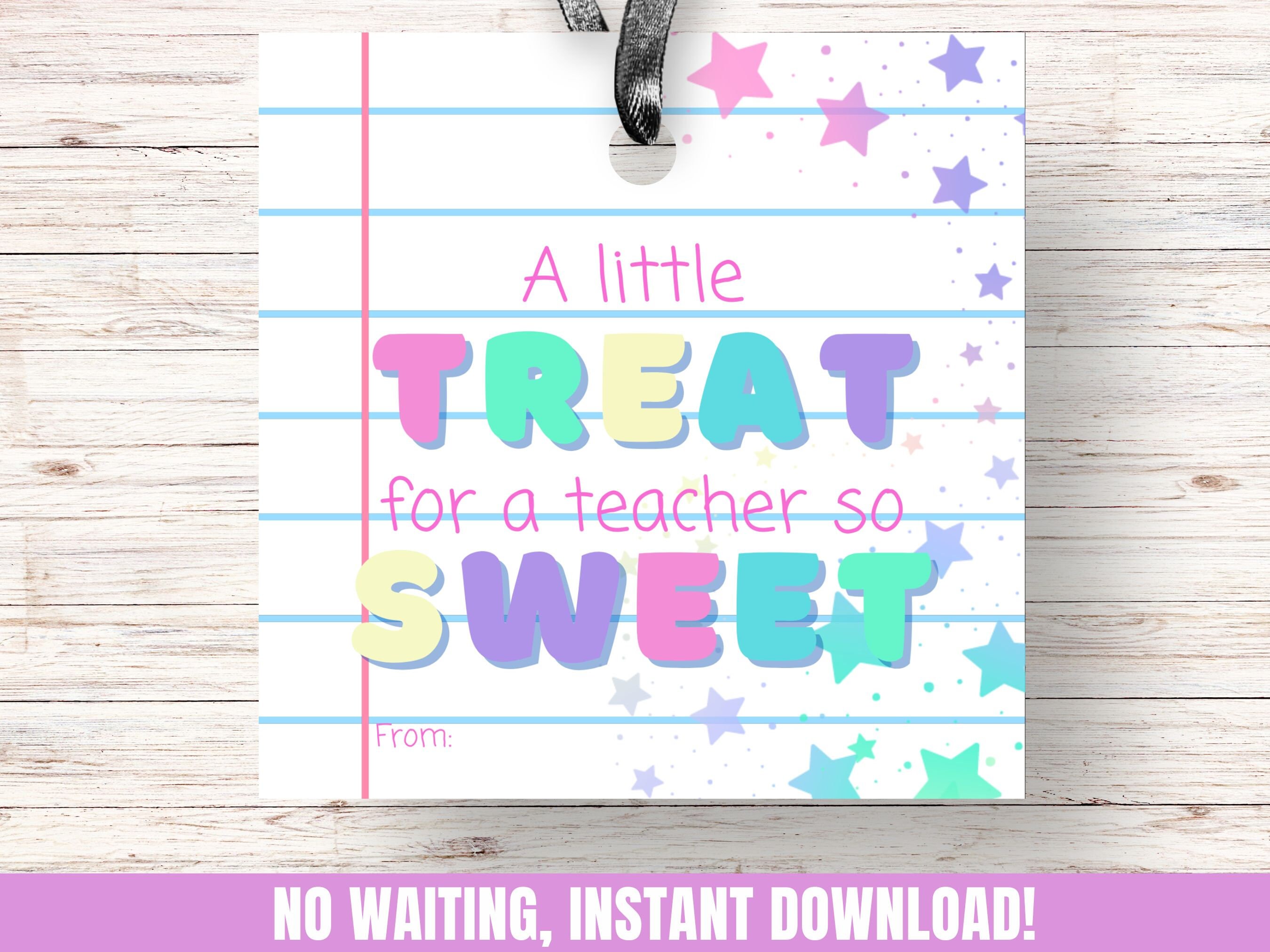 Teacher Appreciation Gift Tags Printable Teacher Thank You Cookie Tag ...