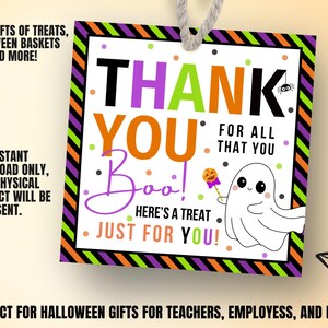 Employee Halloween Tag Teacher Appreciation Candy Tags Halloween Tags ...