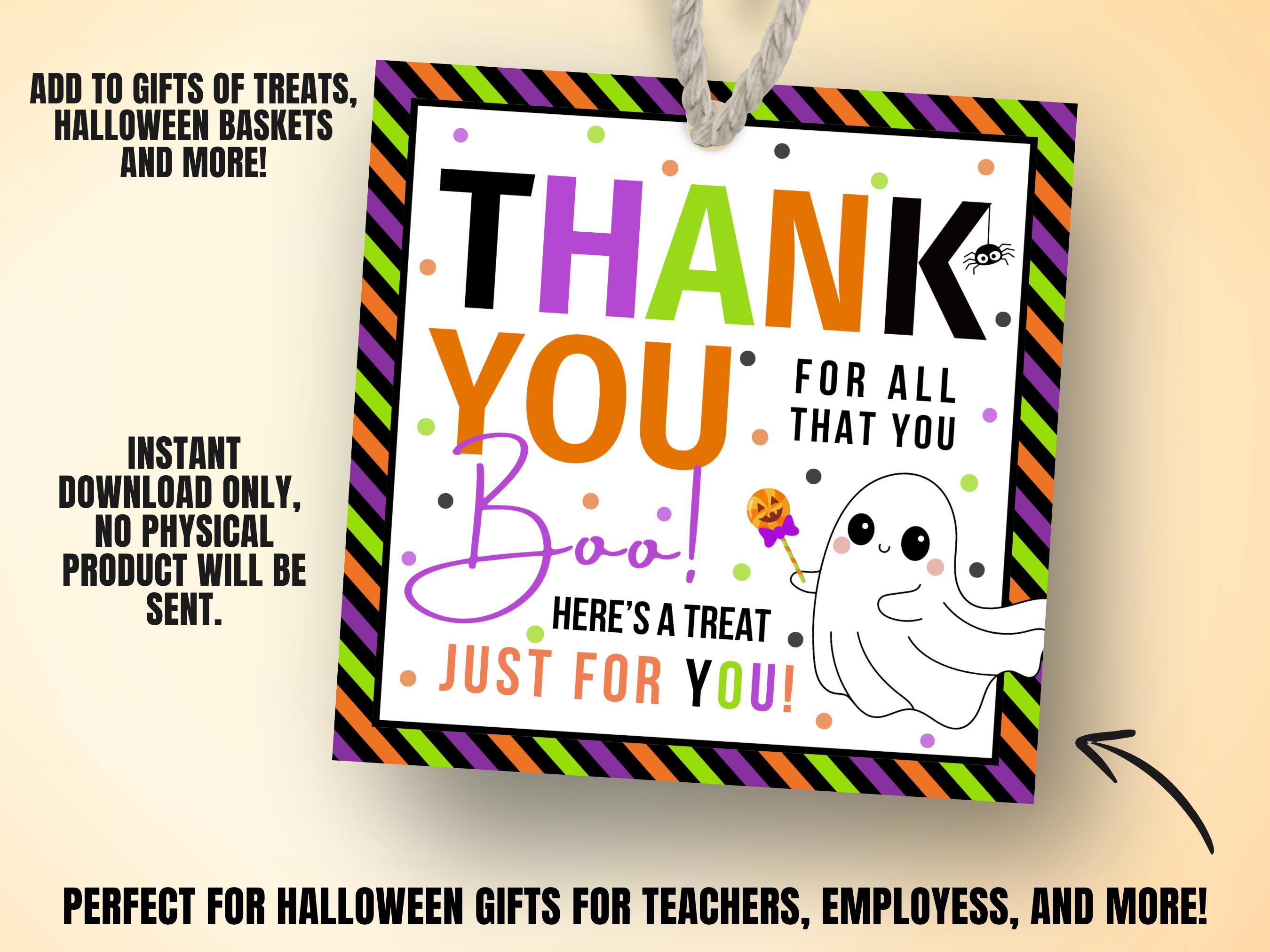 Employee Halloween Tag Teacher Appreciation Candy Tags Halloween Tags ...