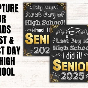 First Day of Senior Year Sign Printable First Day of 12th Grade Sign ...