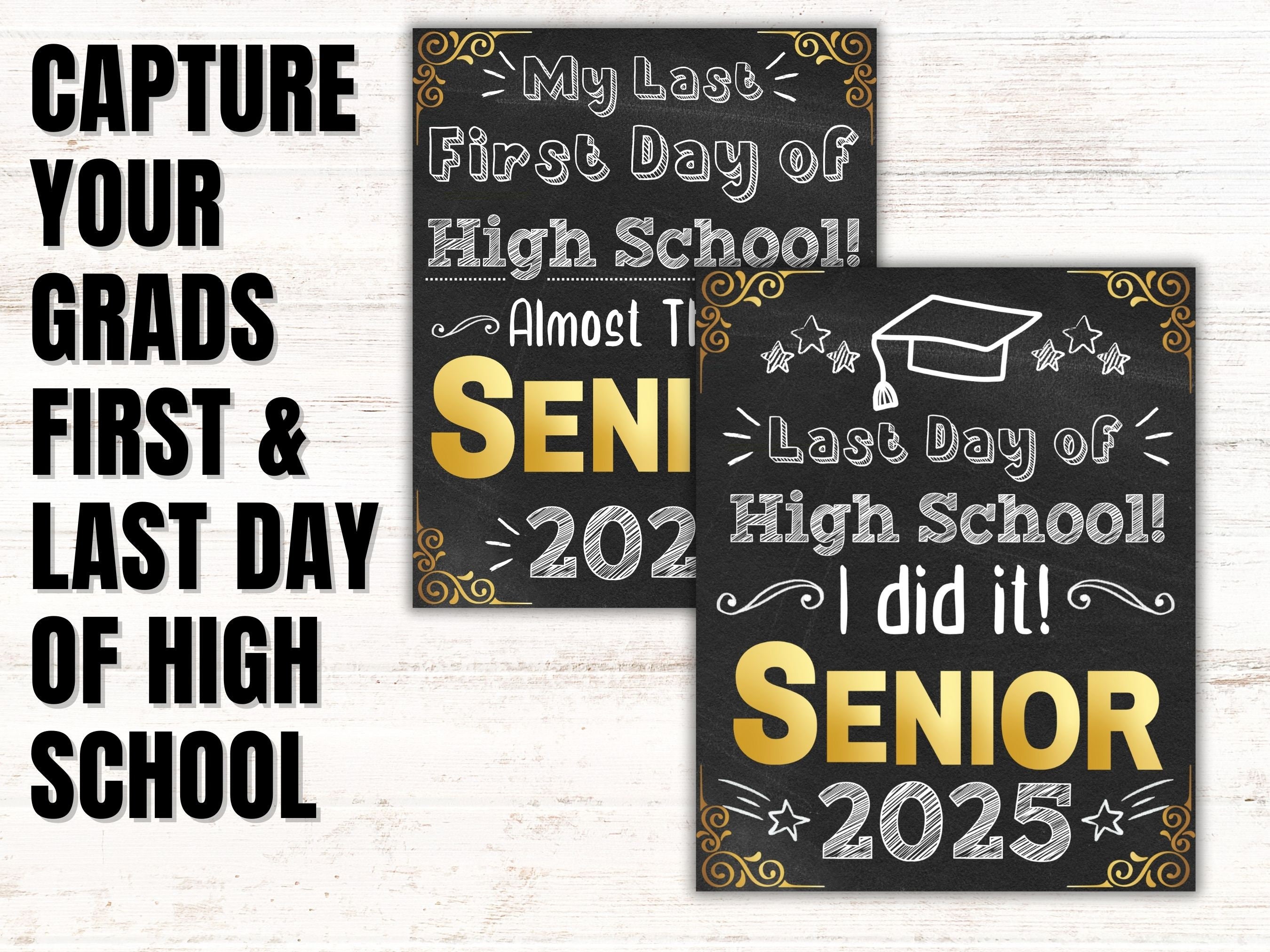 First Day of Senior Year Sign Printable First Day of 12th Grade Sign ...