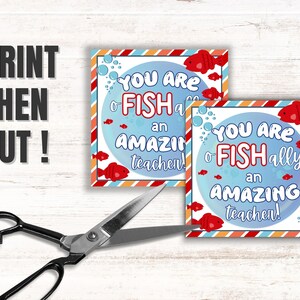 Teacher Appreciation Candy Fish Gift Tags Thank You Teacher Gift Tag ...